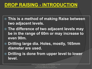 Drop raising in underground mines | PDF