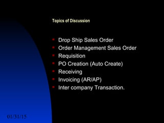Drop Ship Sales Order Across Operating Units | PPTX