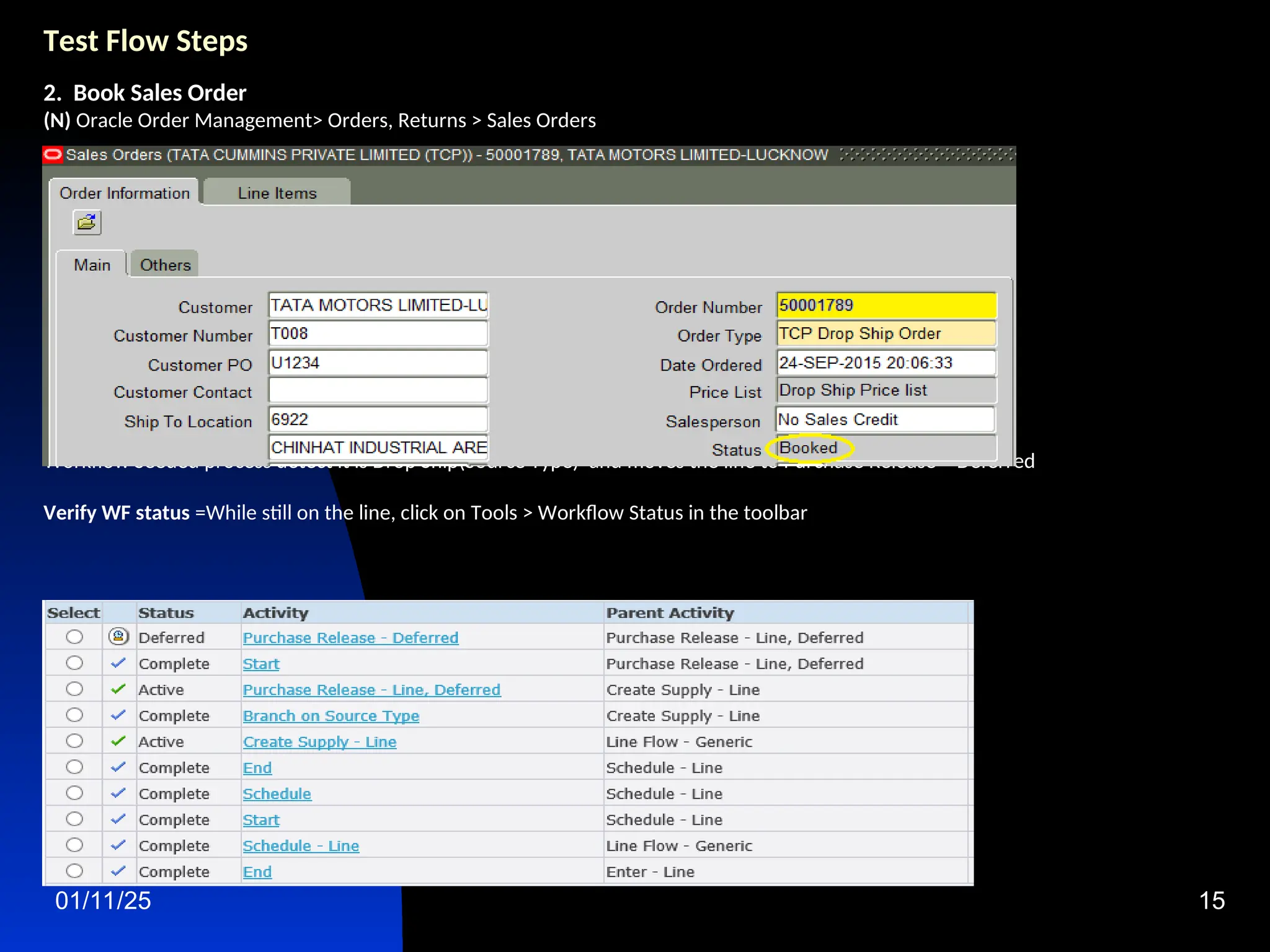 Drop Ship Cycle in Oracle E-Business Order Management Presentation | PPT
