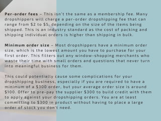 Dropshipping 101: Getting Started With a Dropshipping Business | PDF