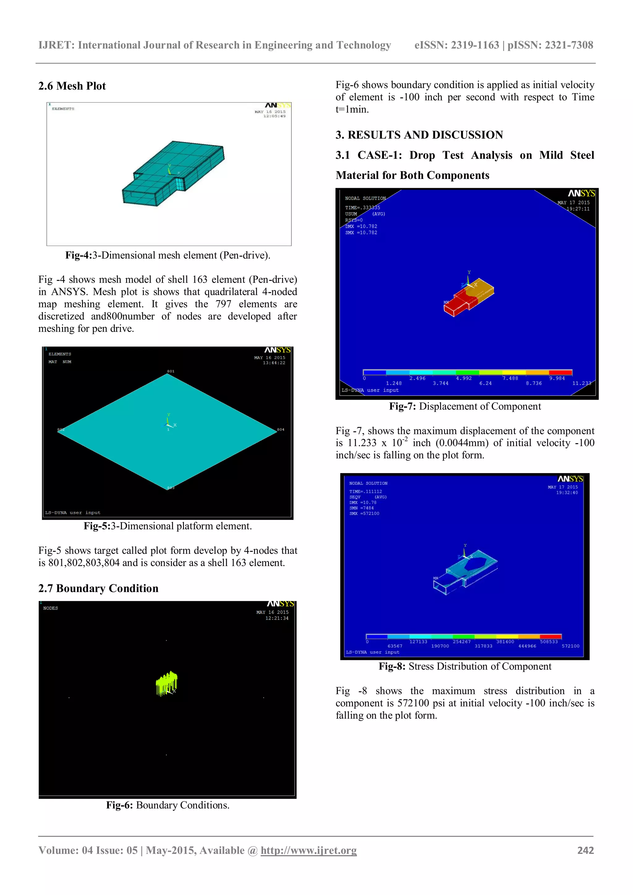 Drop test simulation on pen drive by using ansys | PDF