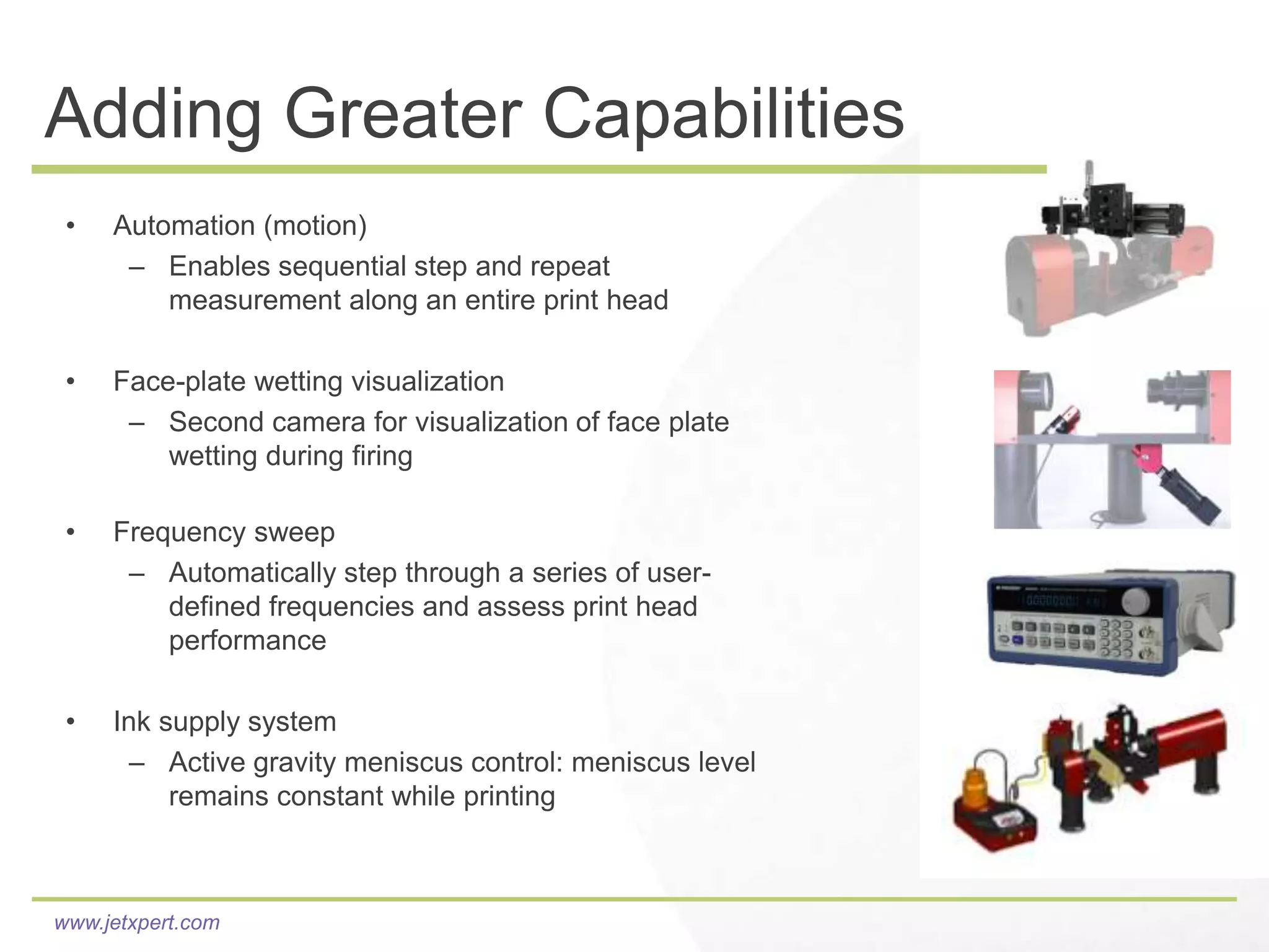 Drop watcher jetxpert for inkjet applications | PPTX