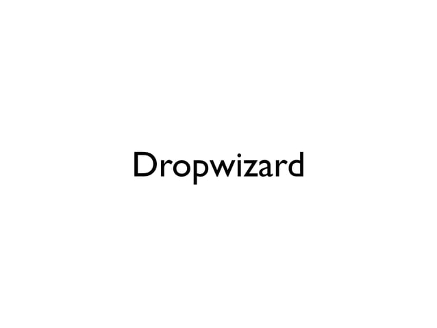 Production Ready Web Services with Dropwizard | PPT