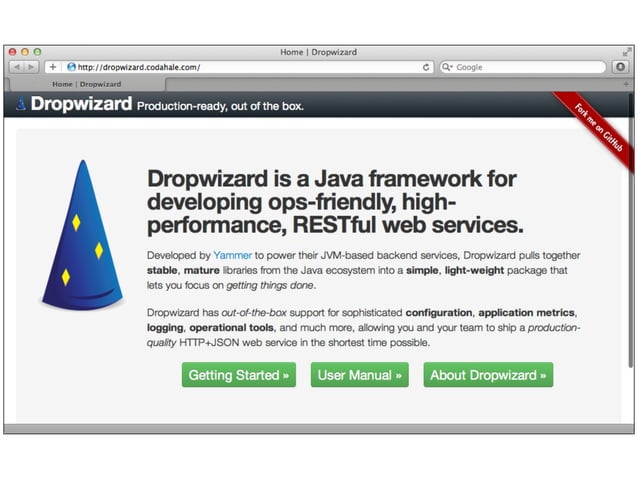 Production Ready Web Services with Dropwizard | PPT