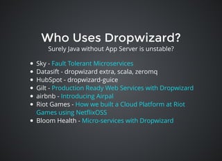 Dropwizard and Friends | PDF