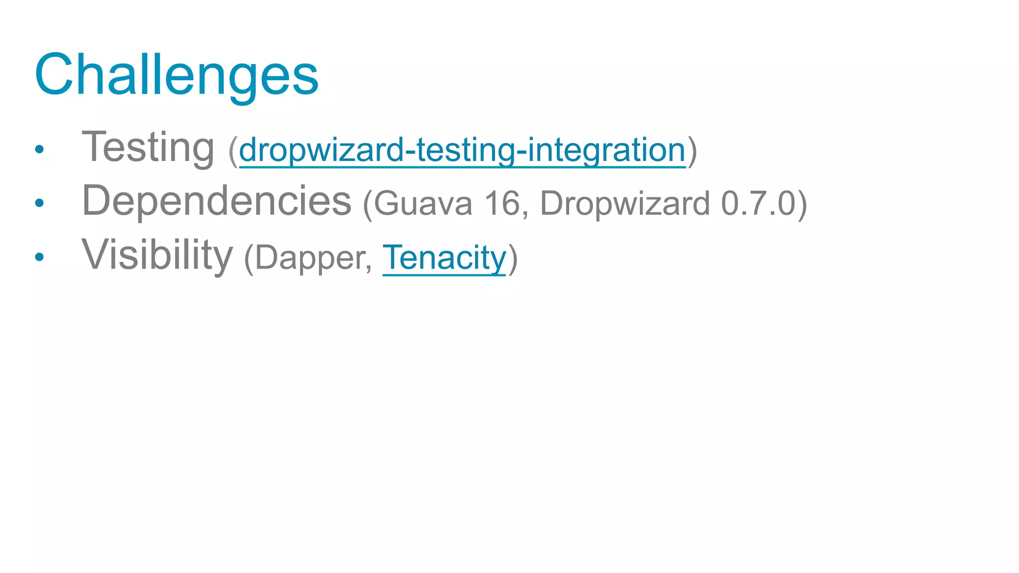 Dropwizard at Yammer | PPT