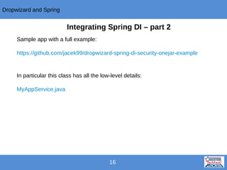 Dropwizard Spring - the perfect Java REST server stack | PPT