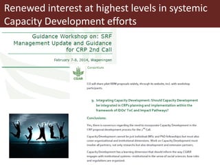 Overview of Capacity Development (CapDev) in the CRP on Humidtropics—A ...