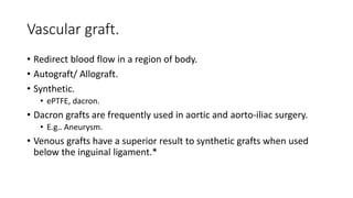 Hemovac, Jackson-Pratt & Vascular graft. | PPTX