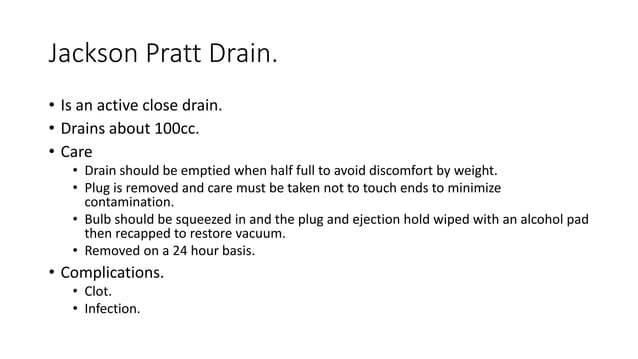 Hemovac, Jackson-Pratt & Vascular graft. | PPTX | Heart and ...