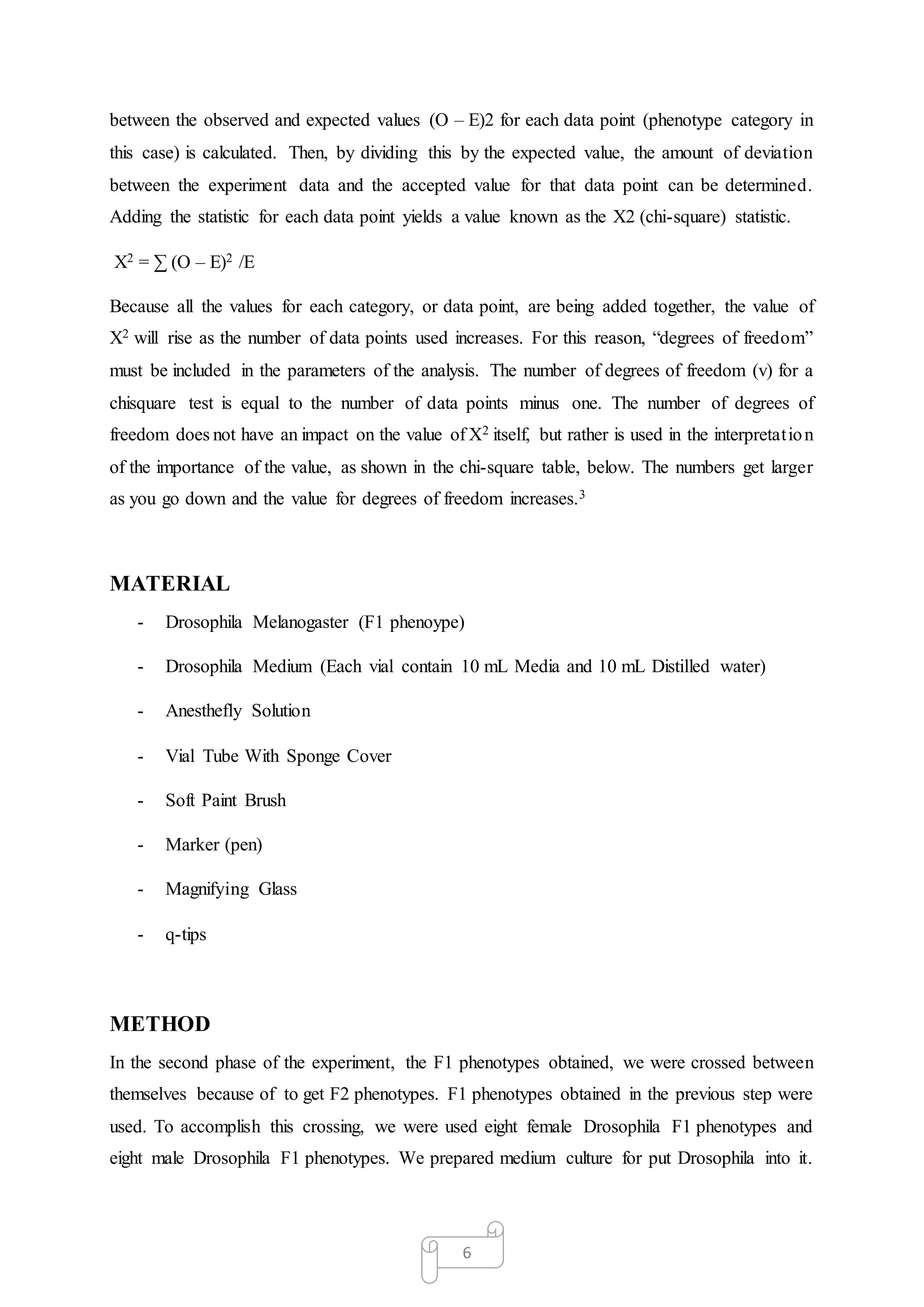 Drosophila - Laboratory Report 2 | DOCX