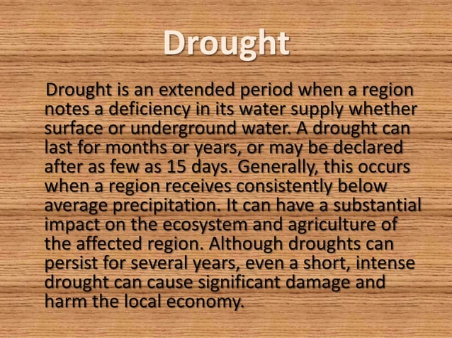 Drought | PPTX | Science