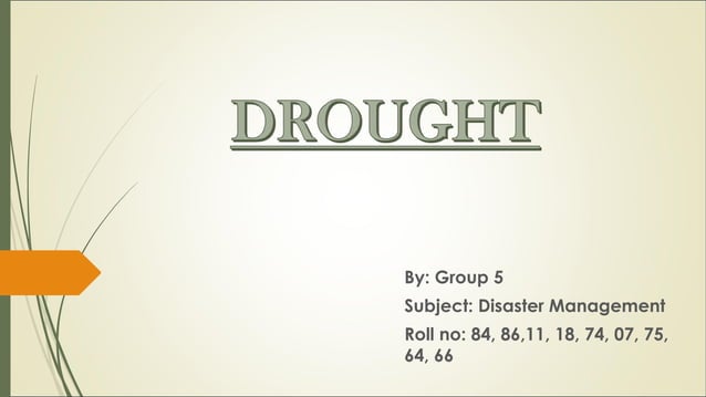 Drought | PPT