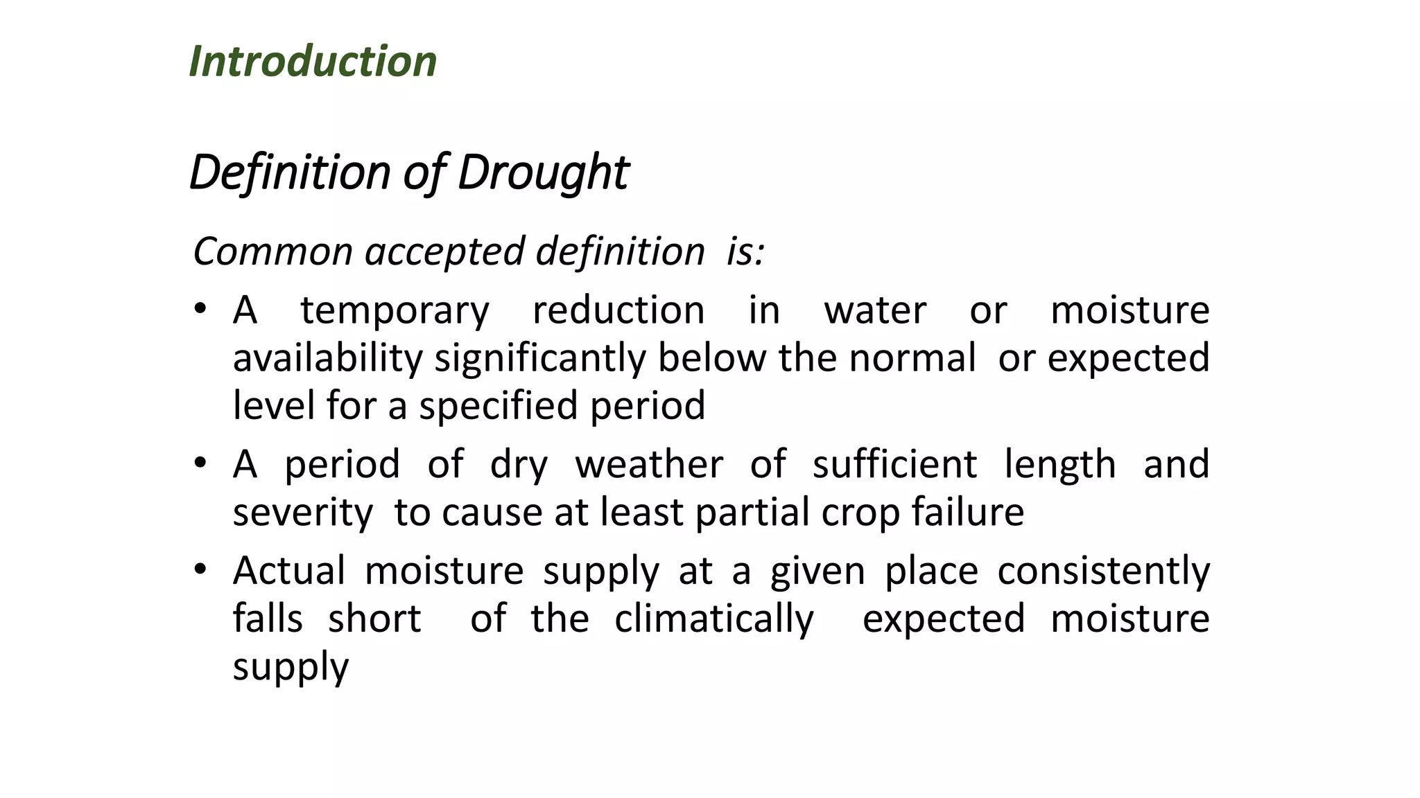 Drought - Disaster management | PPTX