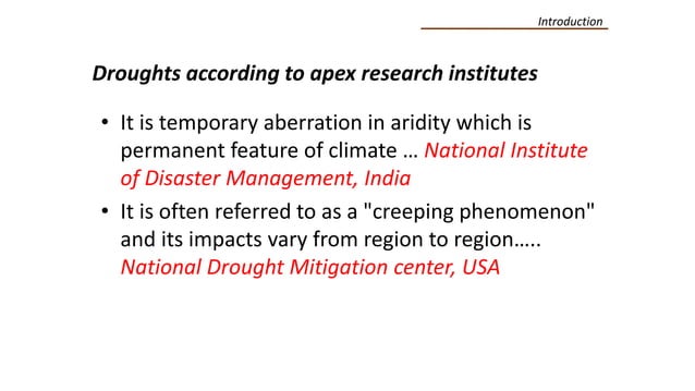 Drought - Disaster management | PPTX