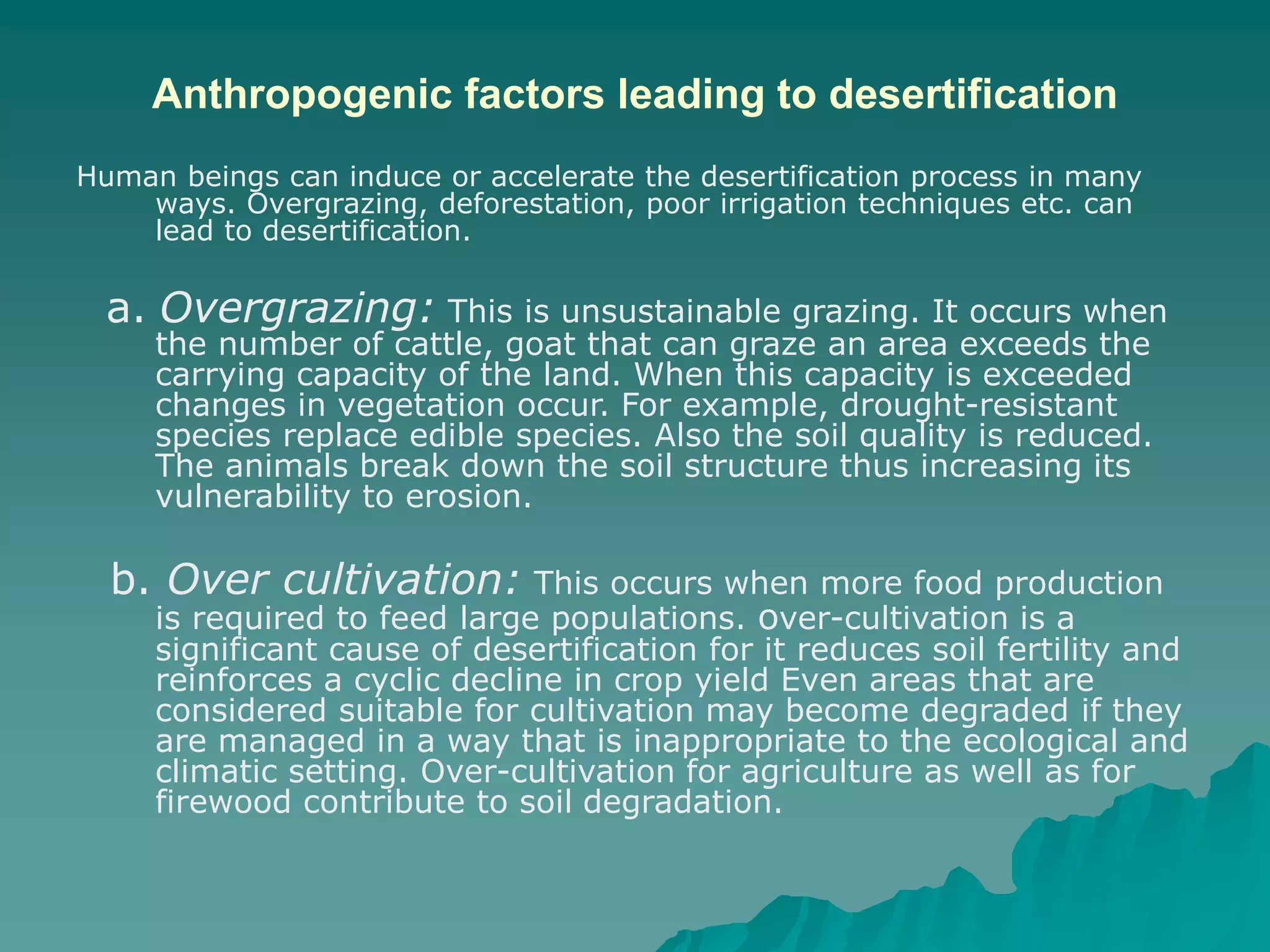 Drought & Desertification measures of mitigation ,Types of drought | PPT