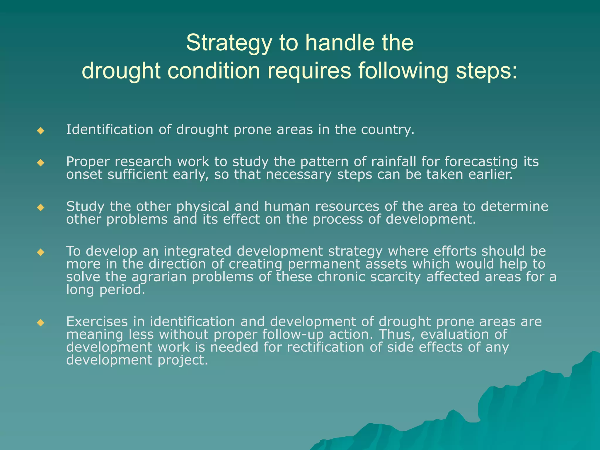 Drought & Desertification measures of mitigation ,Types of drought | PPT