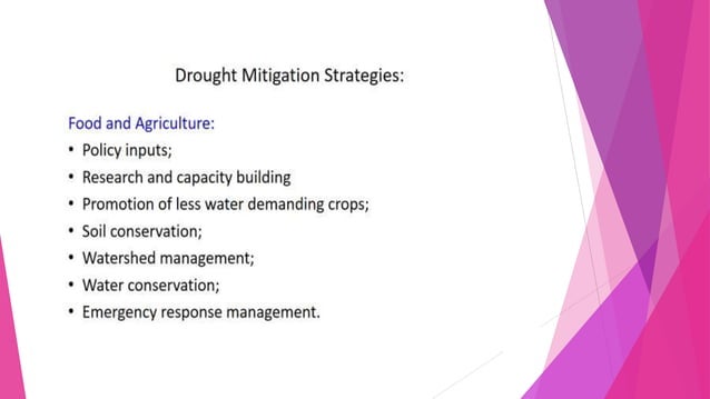 Drought and drought mitigation strategy for pakistan A Lecture By Mr ...