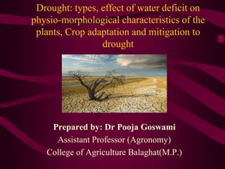 Lecture no. 5 Drought and its management | PPTX