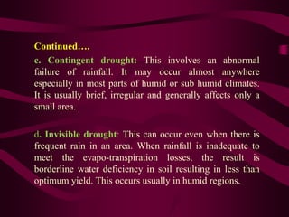 Lecture no. 5 Drought and its management | PPTX