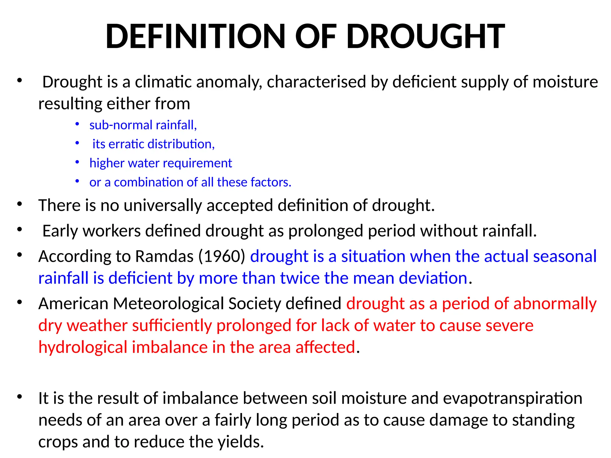 Drought and it's classification in a simplified way | PPTX