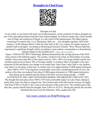 Drought Essay | PDF
