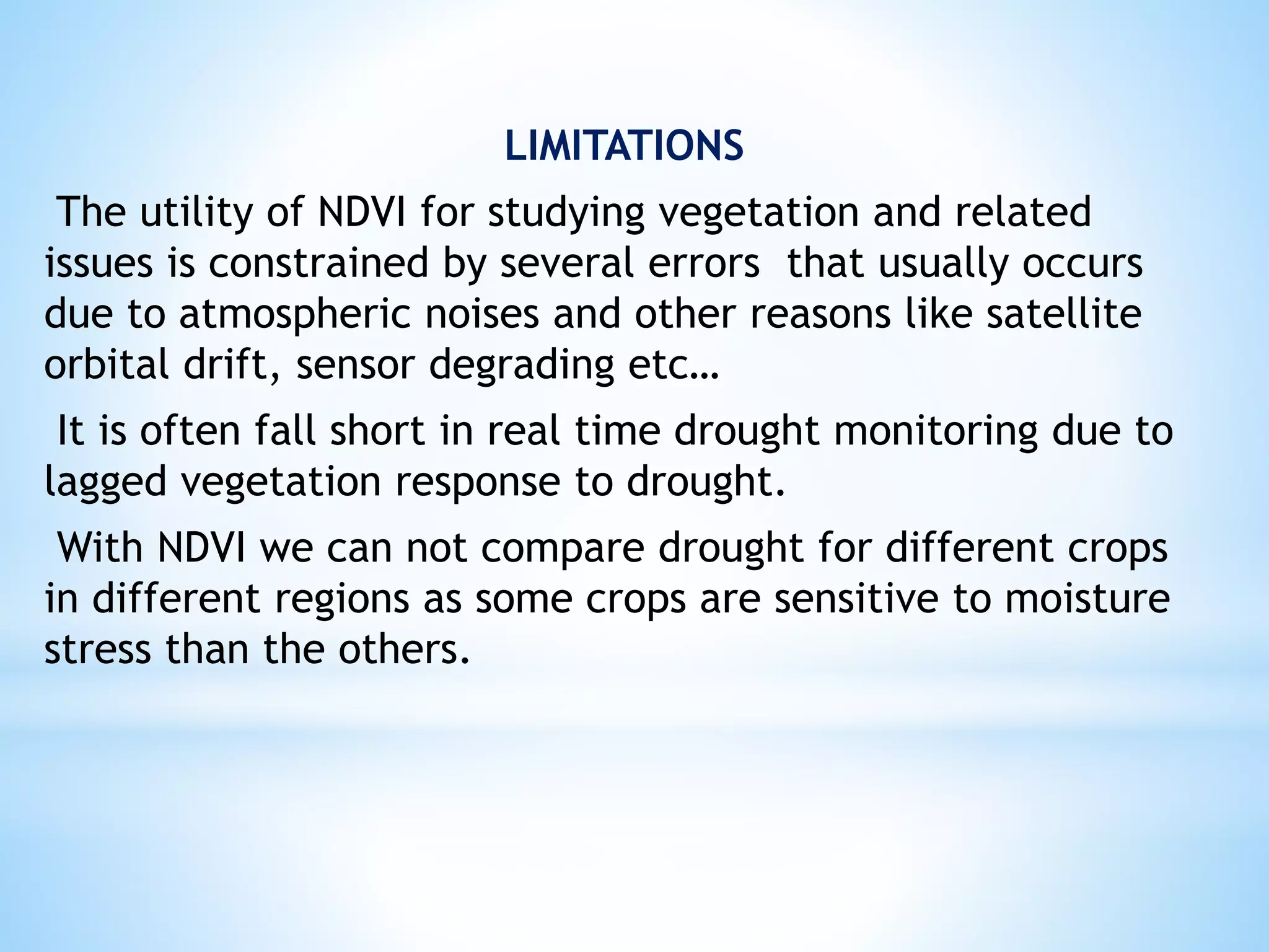 drought monitoring and management using remote sensing | PPTX