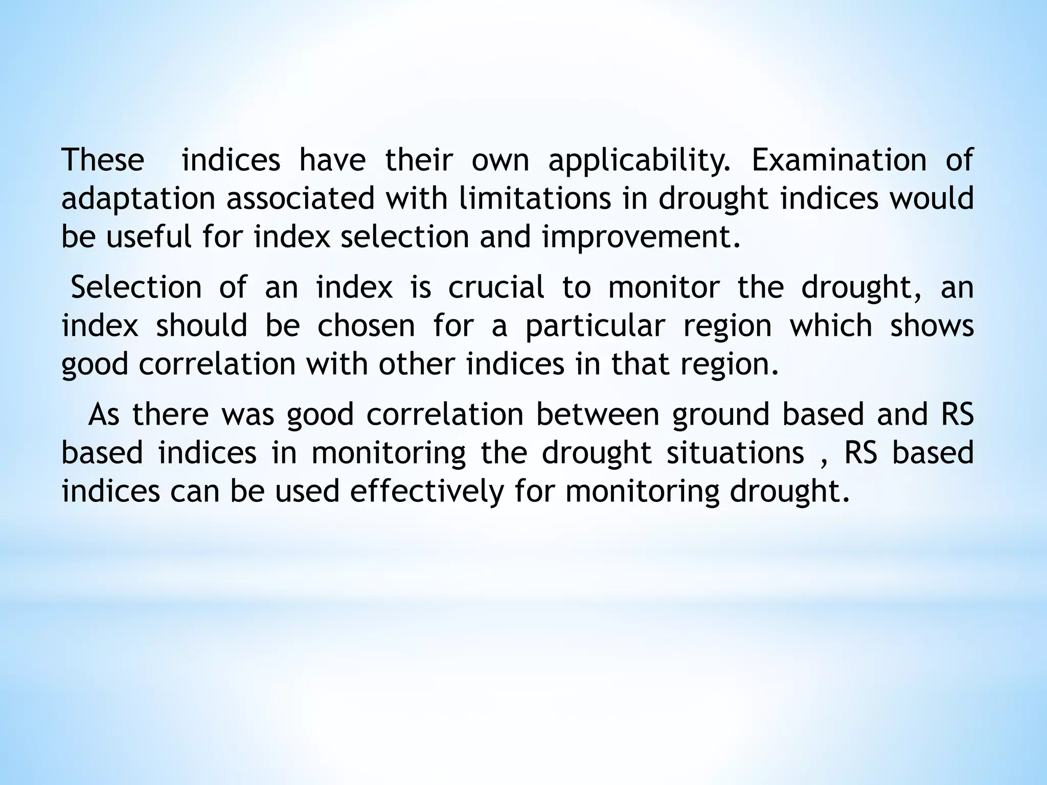 drought monitoring and management using remote sensing | PPTX