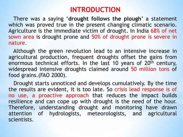 Drought Monitoring And Management Using Remote Sensing Pptx Agriculture Industries