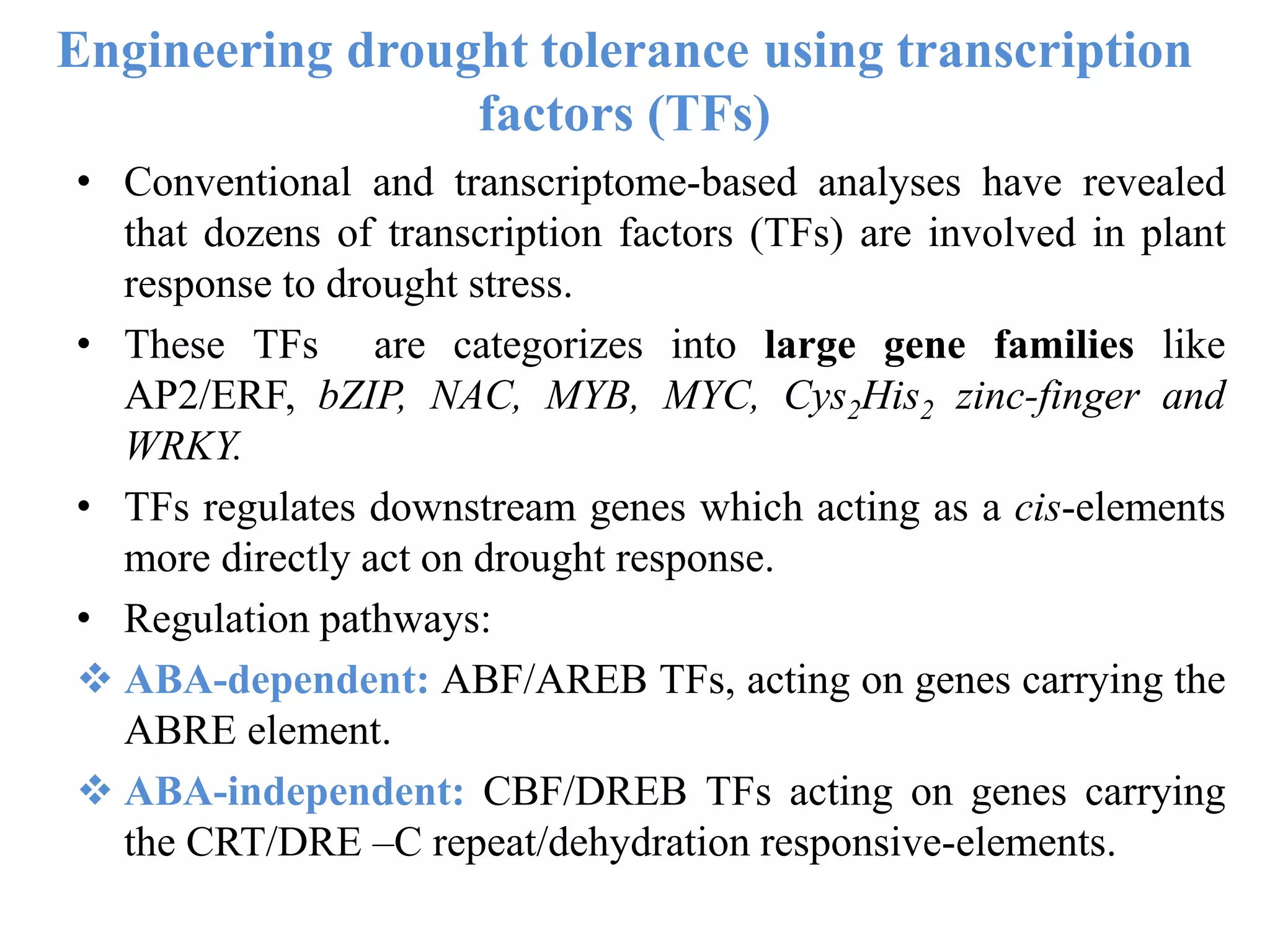Drought Tolerance Agri Ppt | PPTX