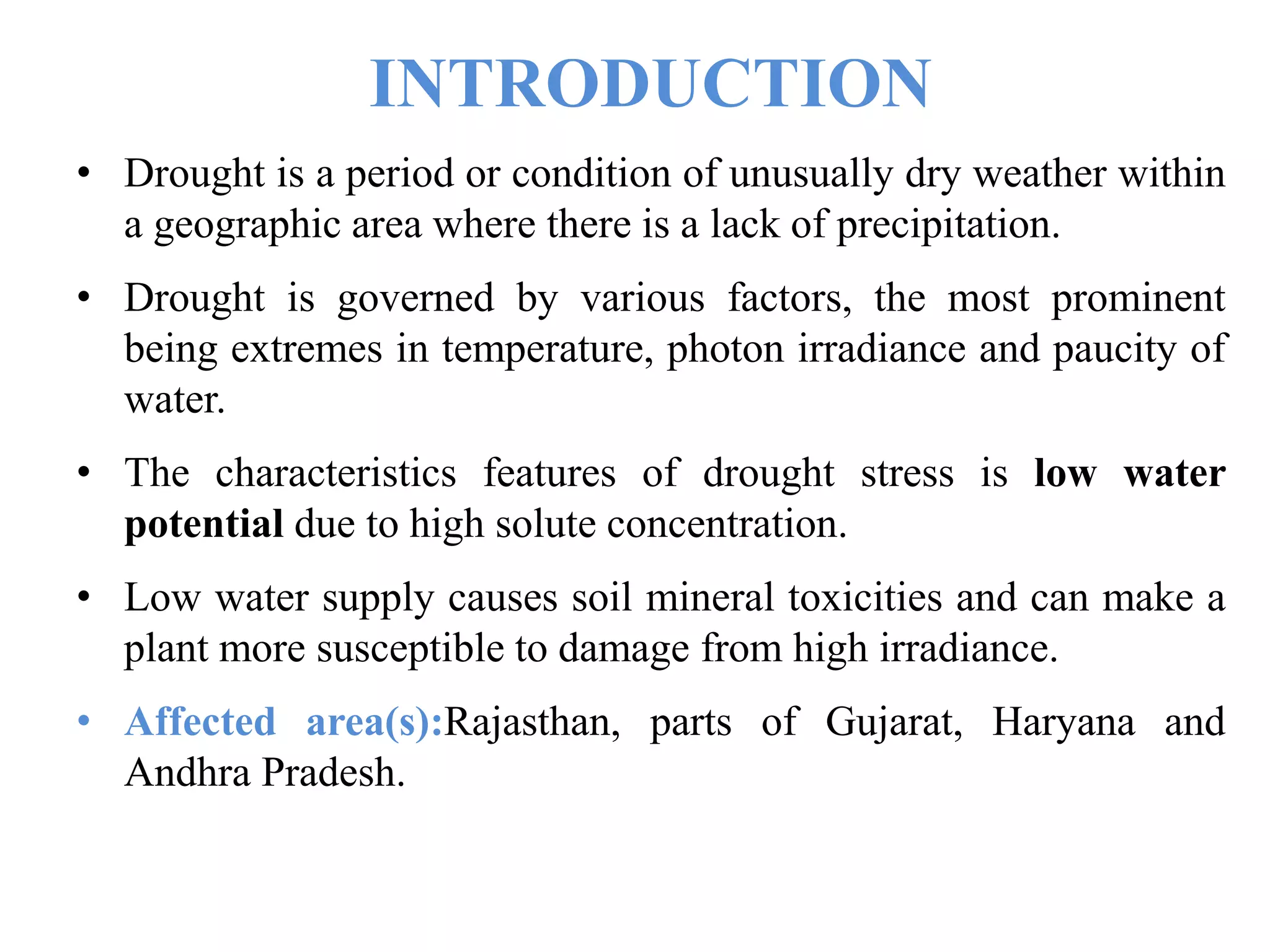 Drought Tolerance Agri Ppt | PPTX
