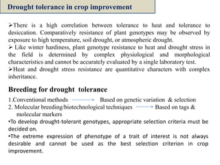 Drought tolerance in crops | PPTX