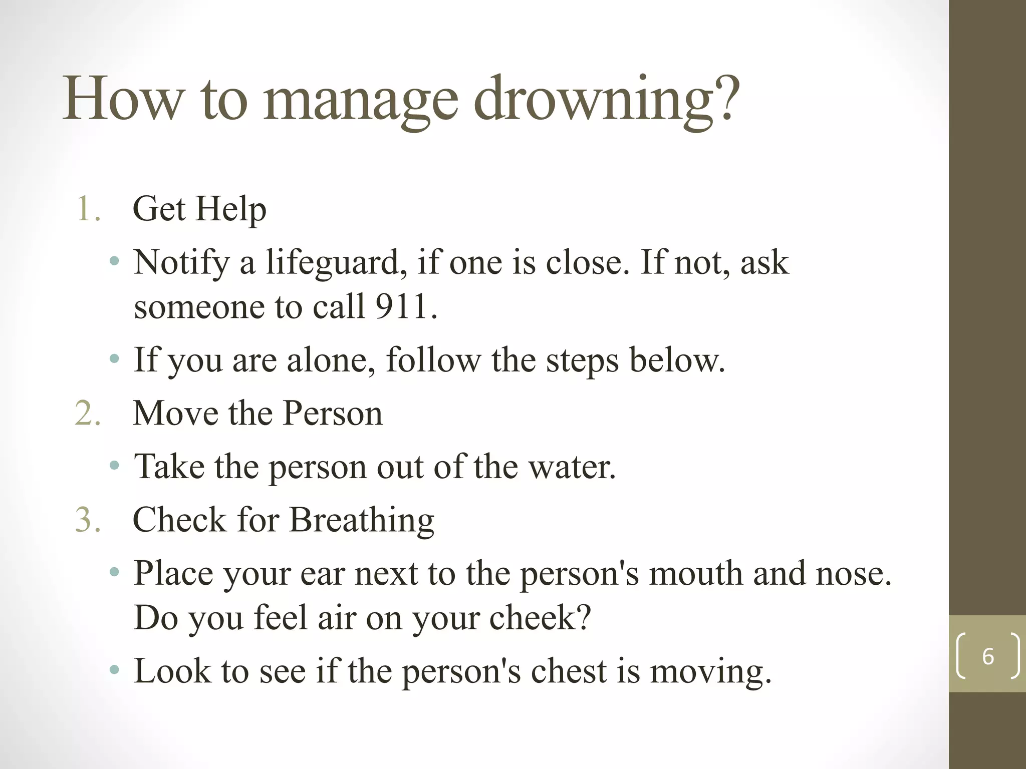 Drowning and CPR | PPTX