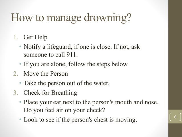 Drowning and CPR | PPTX