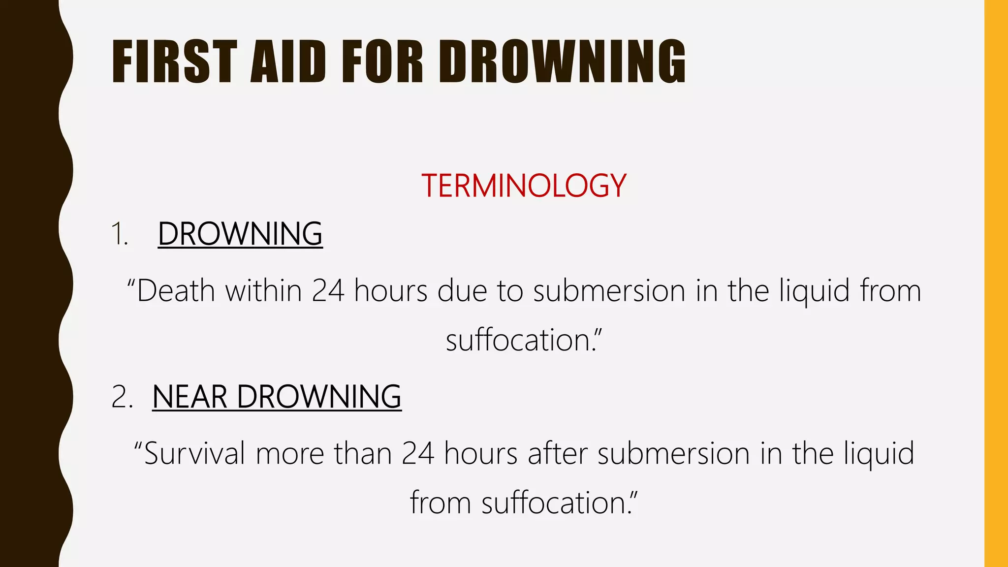 First aid for Drowning | PPTX