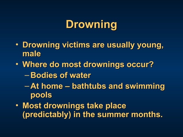 DROWNING RISK REDUCTION AND PREVENTION PPT | PPT