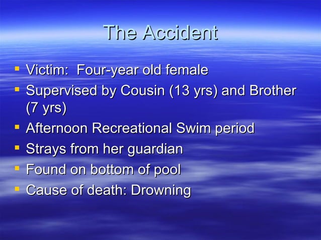 Drowning Incident Analysis | PPT