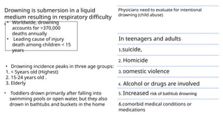 DROWNING wet and dry presentation 12345 | PPTX | First Aid | Injuries