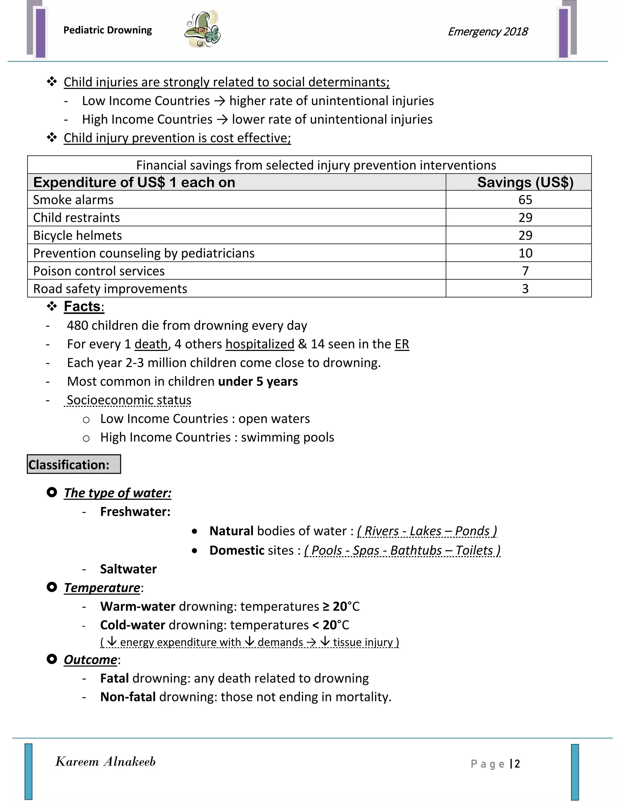 Pediatric Drowning; Pediatrics 2018 | PDF | First Aid | Injuries