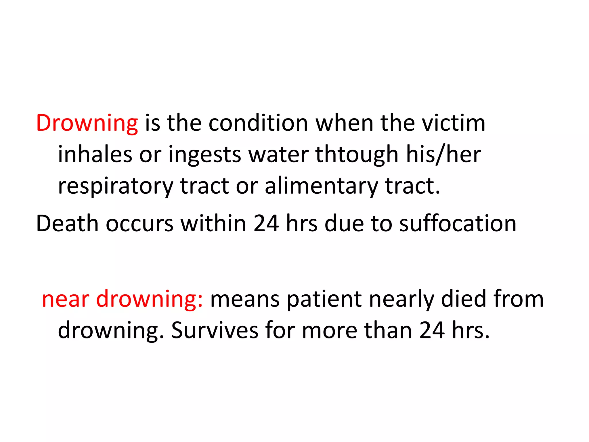 first aid management of patient with drowning | PPTX