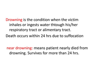 first aid management of patient with drowning | PPTX