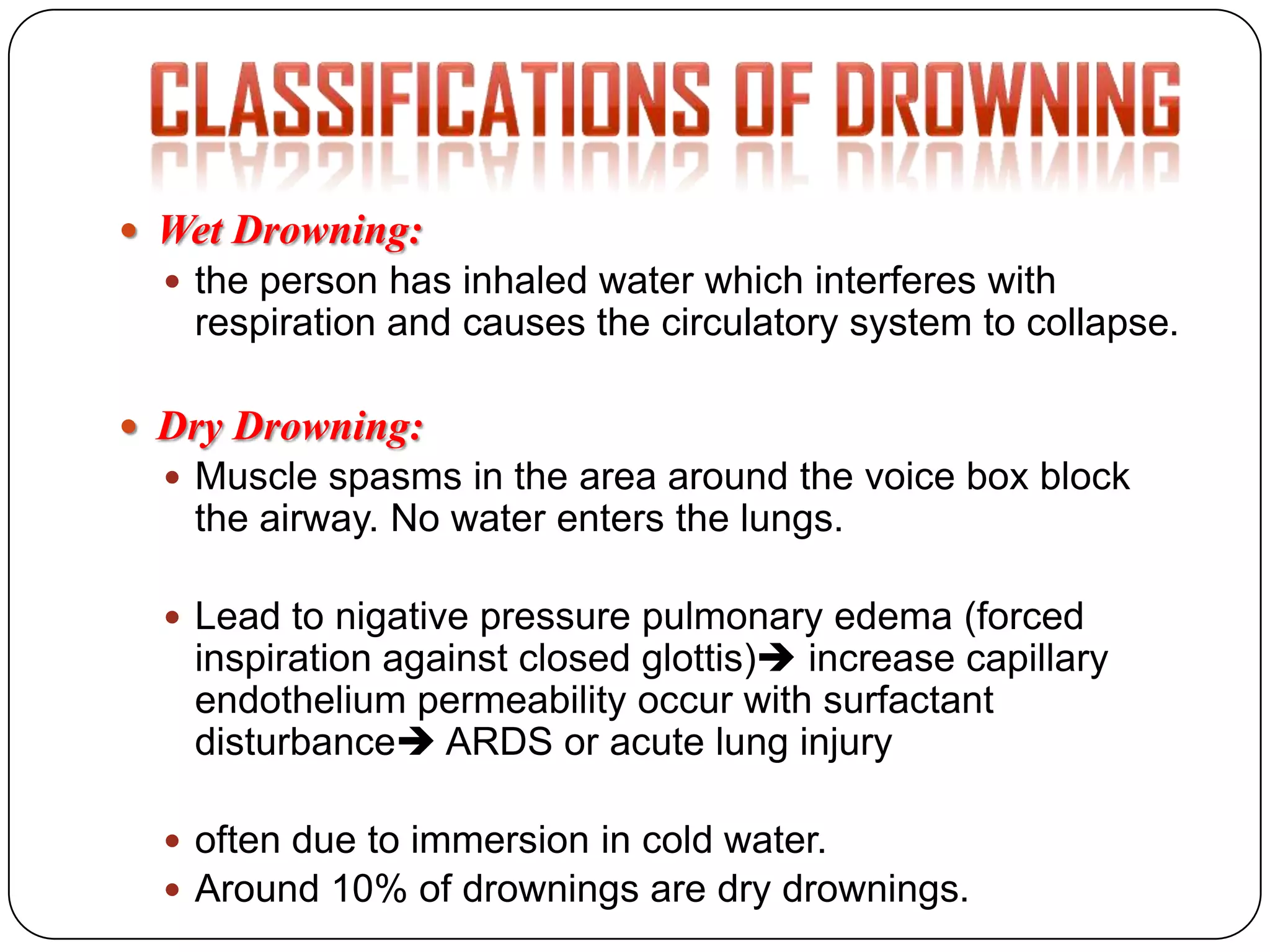 Drowning and electrical injuries | PPTX