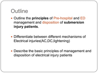 Drowning and electrical injuries | PPTX