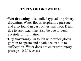 Drowning and drowning mechanism and patho physiology | PPTX