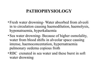 Drowning and drowning mechanism and patho physiology | PPTX