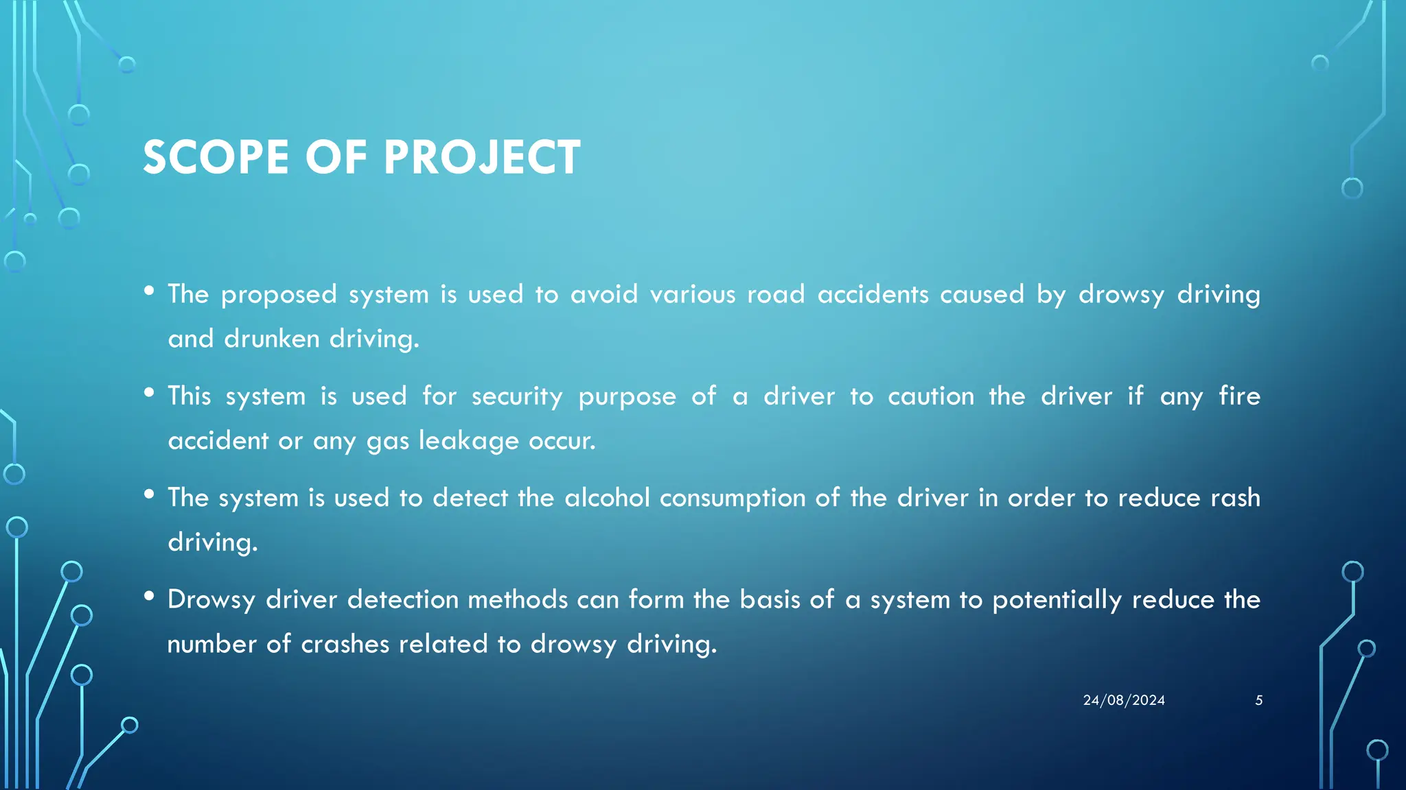 Driver Drowsiness And Alcohol And Smoke Detection Pptx