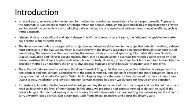 Drowsiness Detection Using Machine Learning 1 Pptx