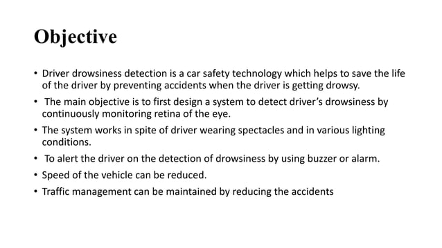 Drowsiness Detection Using Machine Learning 1 Pptx
