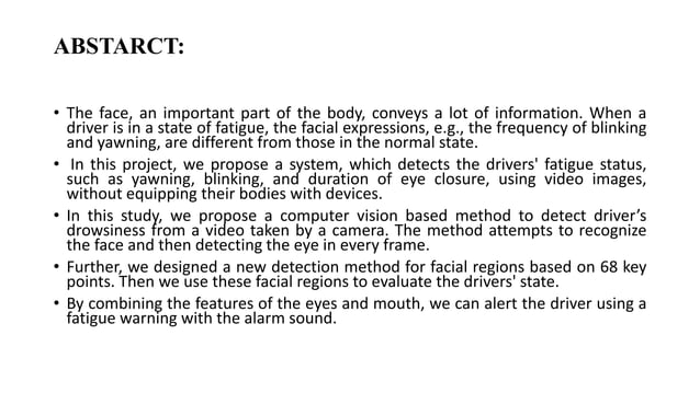 Drowsiness Detection Using Machine Learning 1 Pptx
