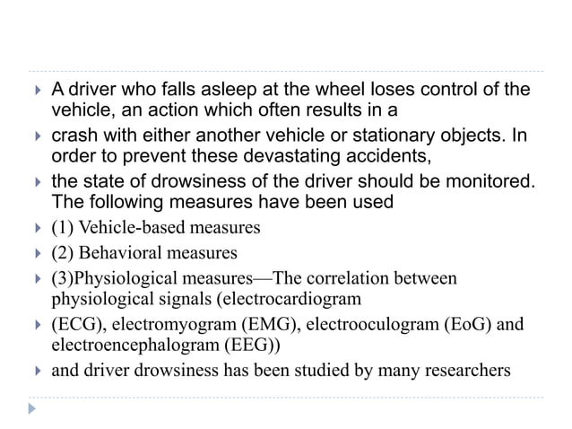Drowsy driver detection | PPT